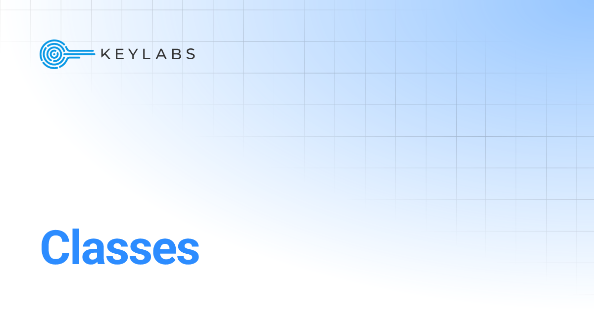 Classes | Keylabs Guidelines