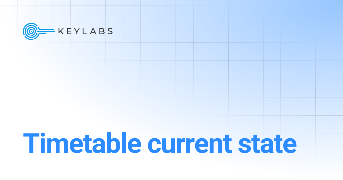 Timetable current state | Keylabs Guidelines