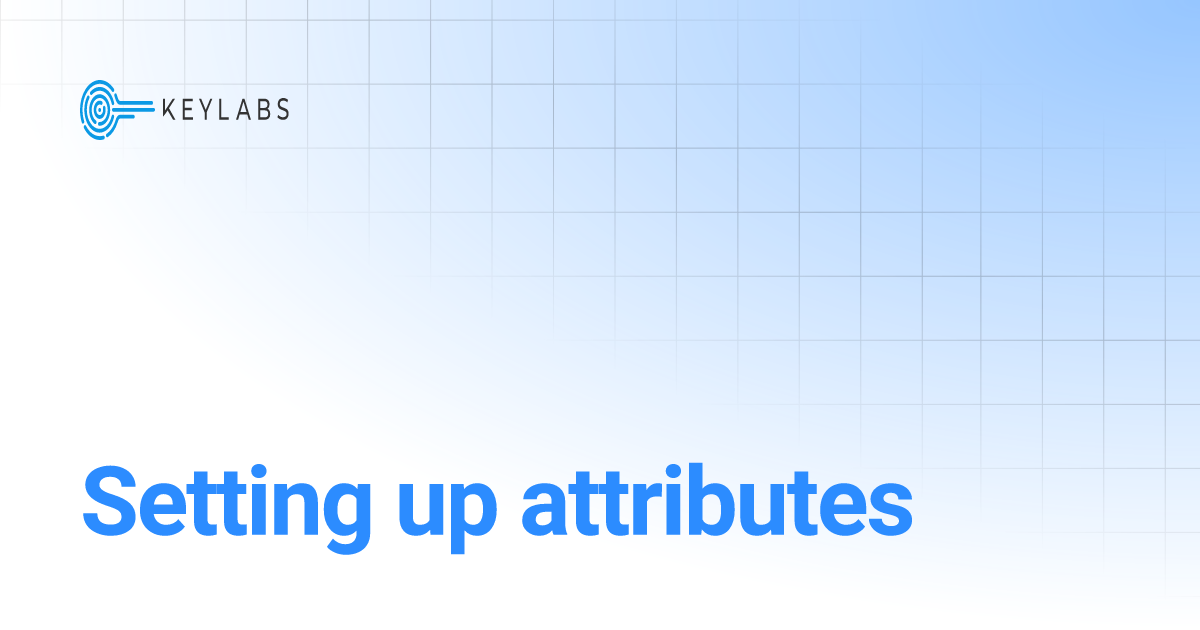 Setting up attributes | Keylabs Guidelines Setting up attributes | Keylabs Guidelines
