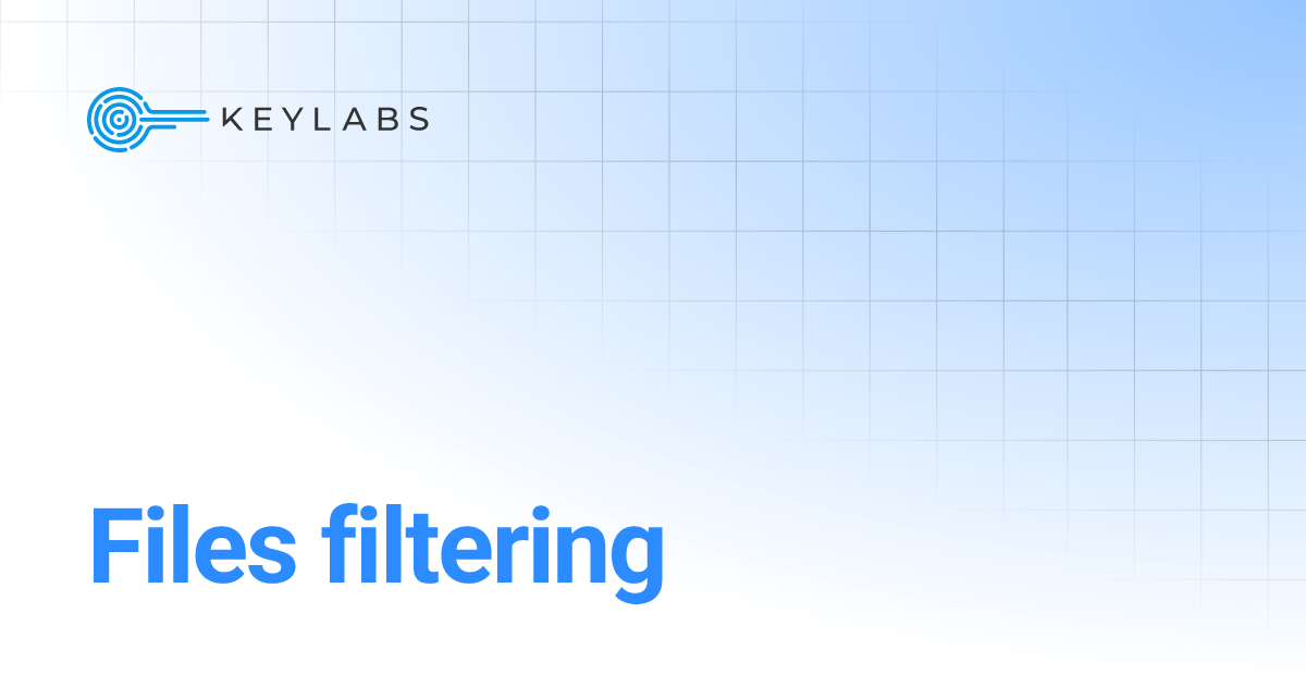 Files filtering | Keylabs Guidelines