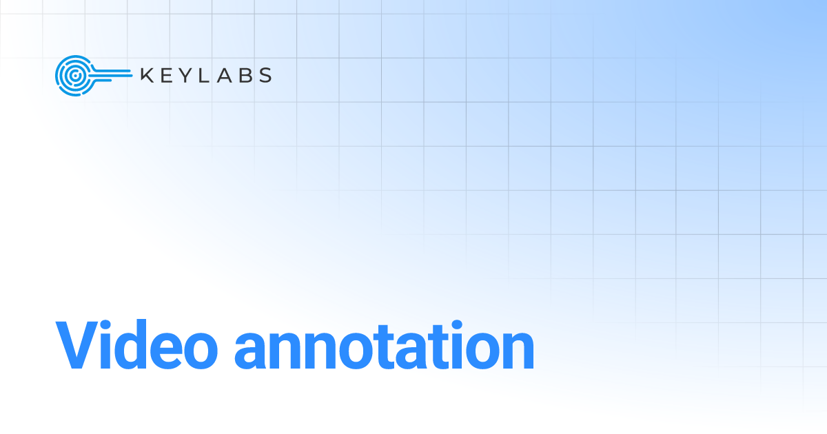 Video annotation | Keylabs Guidelines
