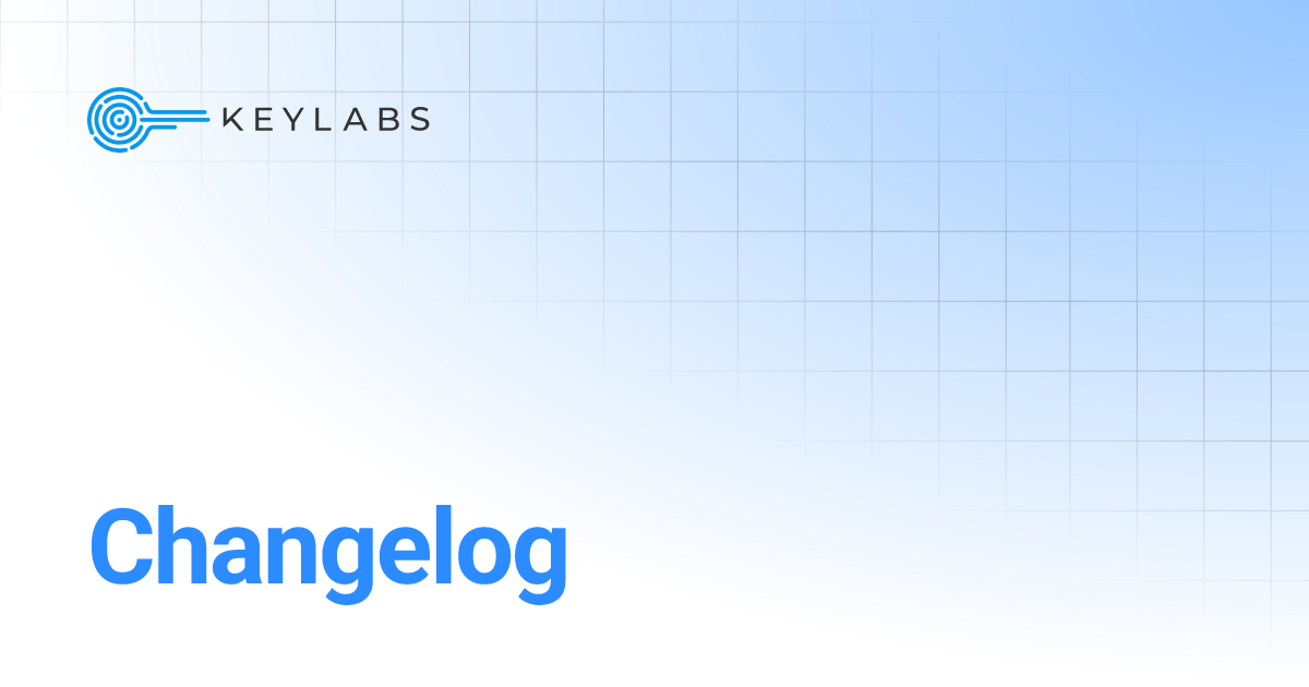 Changelog | Keylabs Guidelines
